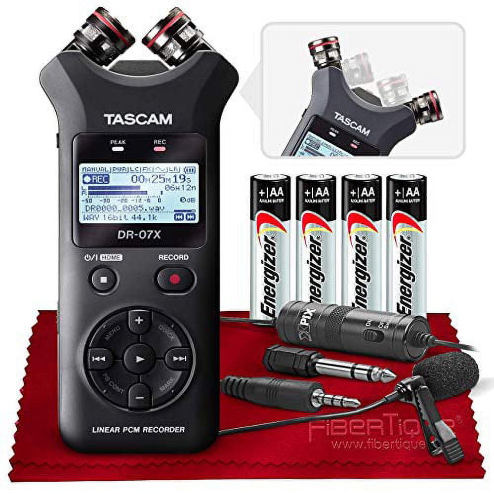 tascam dr-07x stereo handheld digital audio recorder with usb audio ...