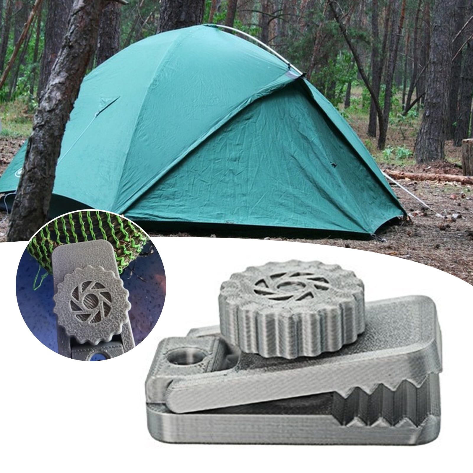 tasrioml 1/2/3/4Pcs Camping Rope Clamp Tarp Clip Heavy Duty Lock Grip ...