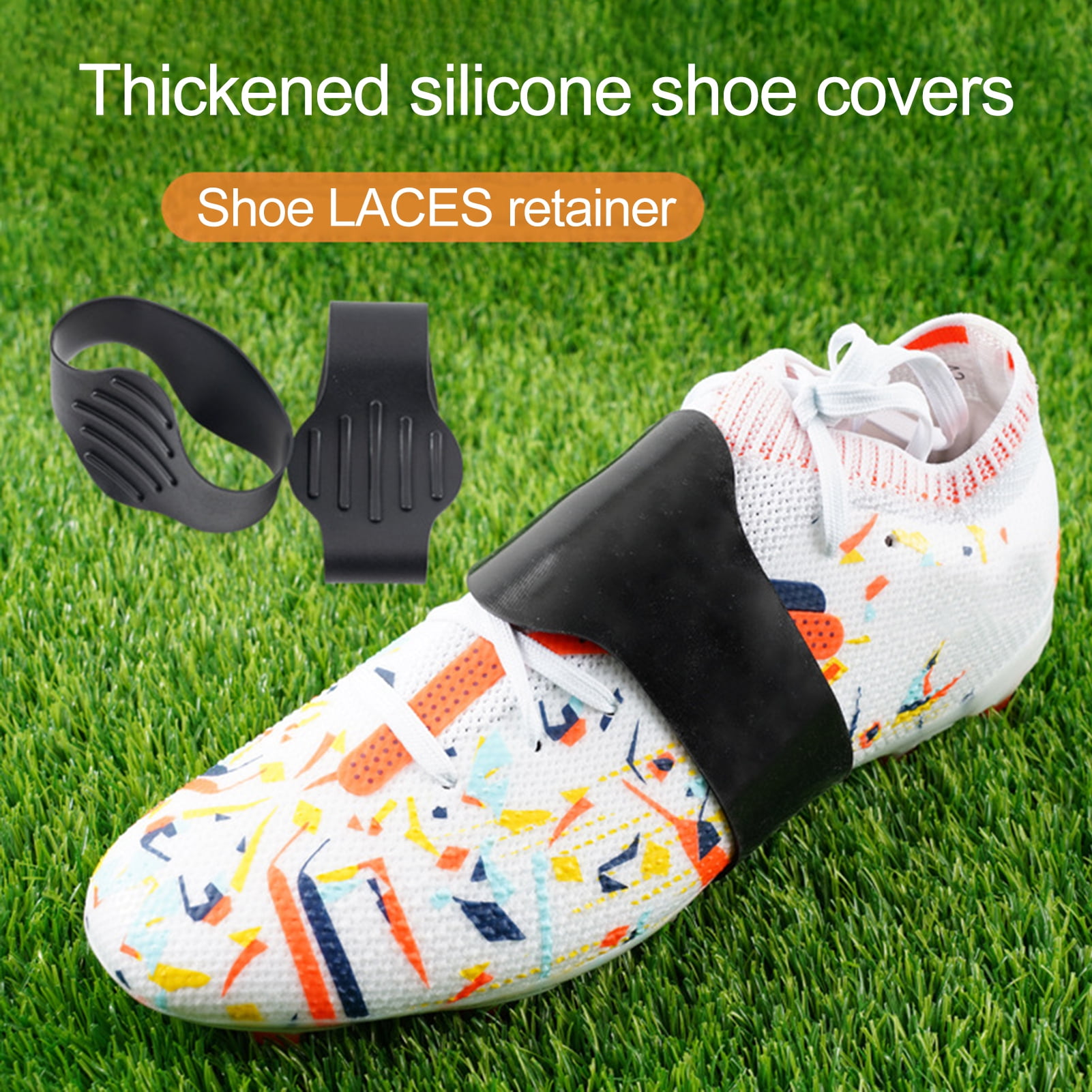tasrioml 1 Pair Soccer Cleat Bands Silicone Shoe Lace Covers Reusable ...