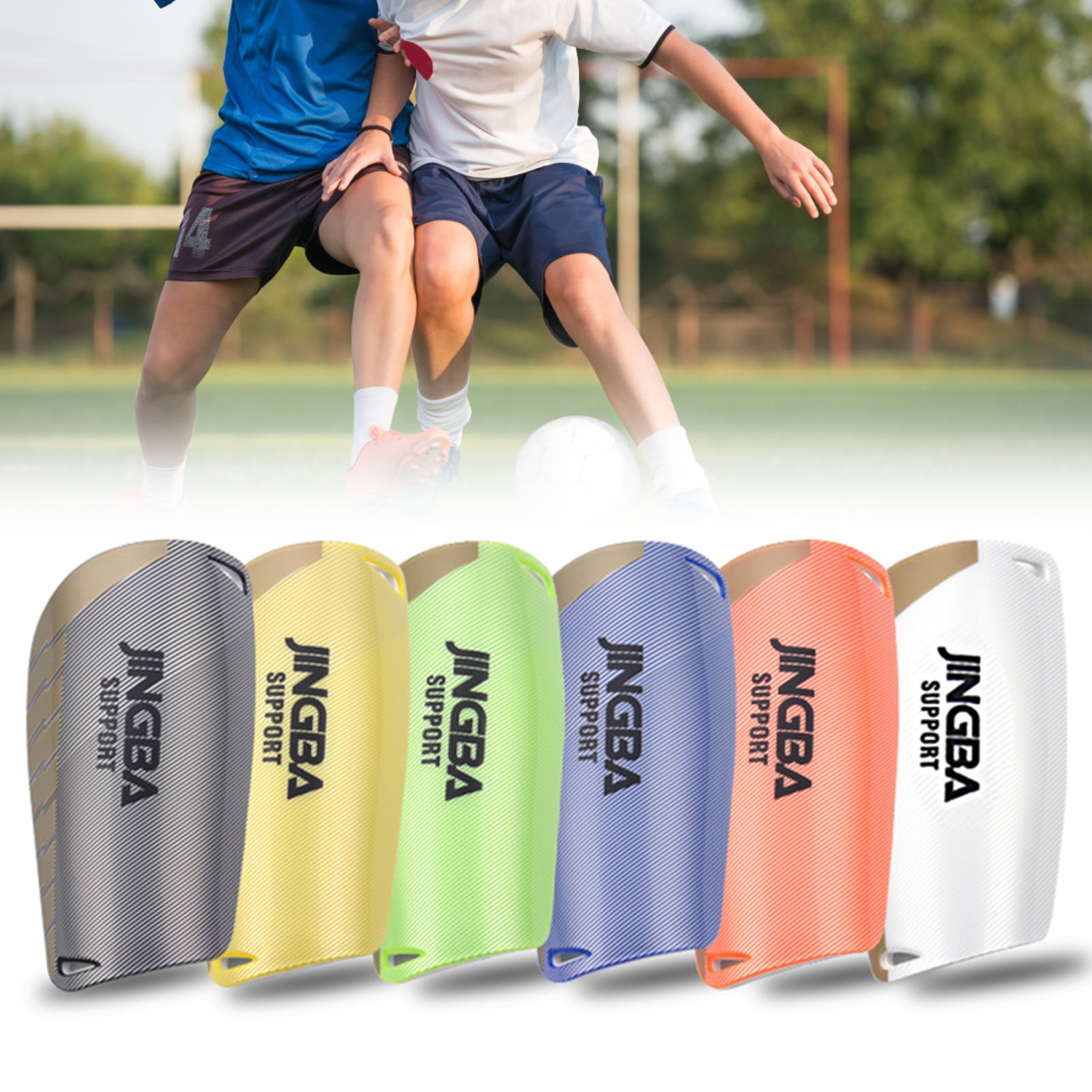 tasrioml 1 Pair Soccer Shin Guards Breathable Protective Polyester EVA ...