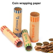 Coin Roll Wraps (220 Pack) - Assorted Flat Papers for Quarters, Nickels ...