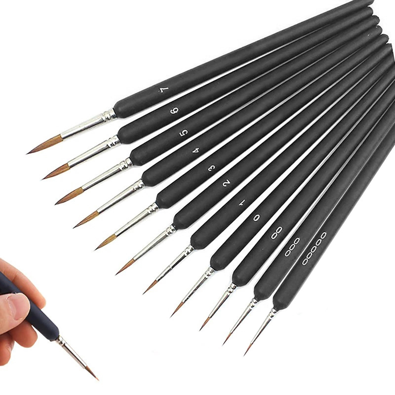 tasrioml 11Pcs Extreme Detail Miniature Paint Brushes Fine Art Premium ...