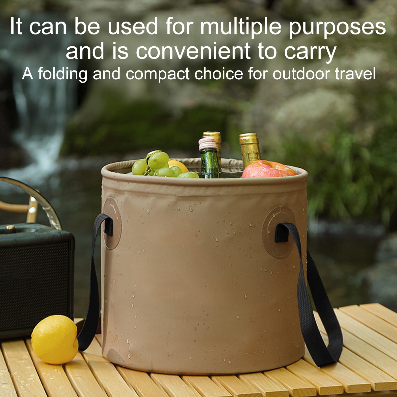 tasrioml 20L Collapsible Bucket Folding Water Container with Detachable ...