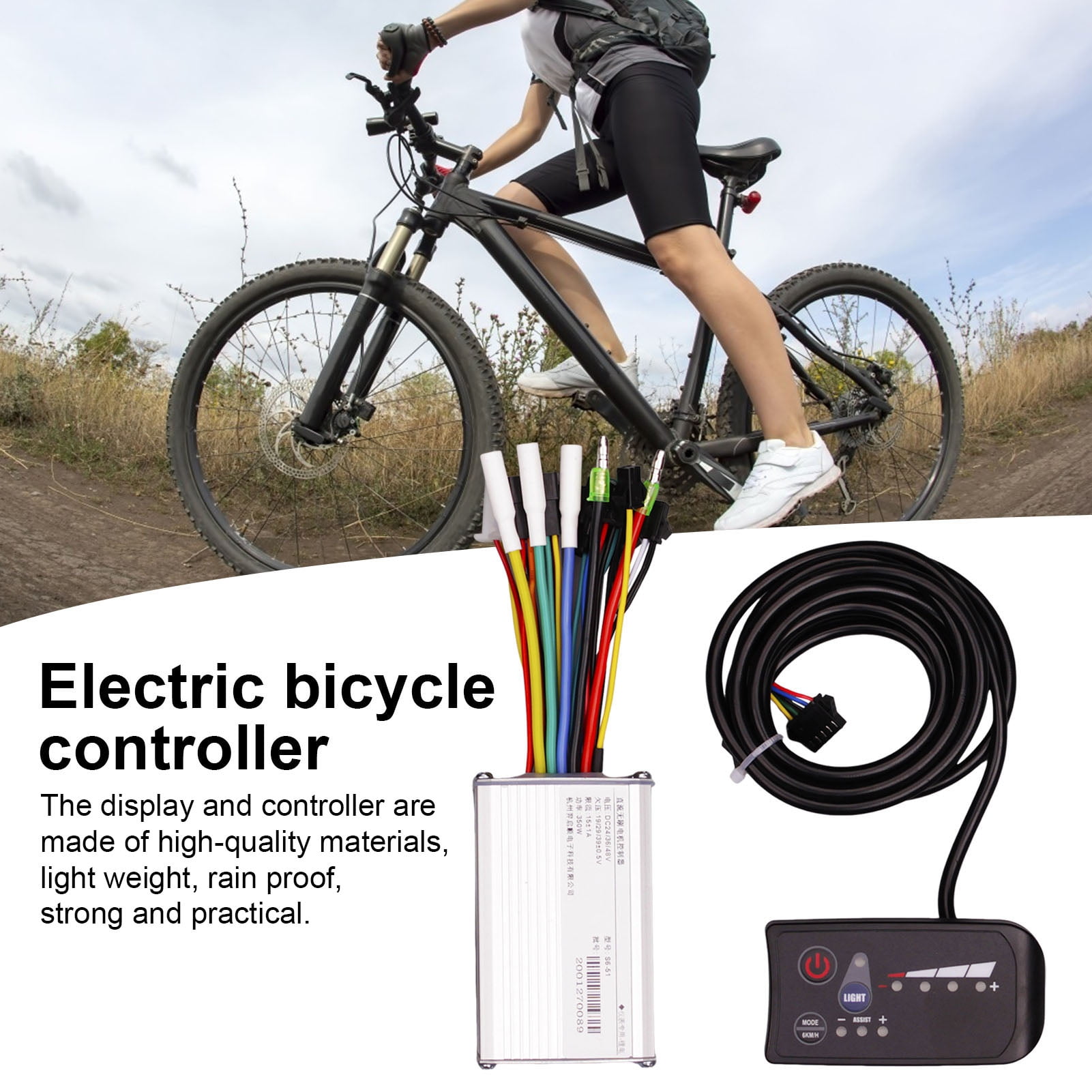 tasrioml 24/36/48V 350W E-bike Controller with LED Display Adjustable ...