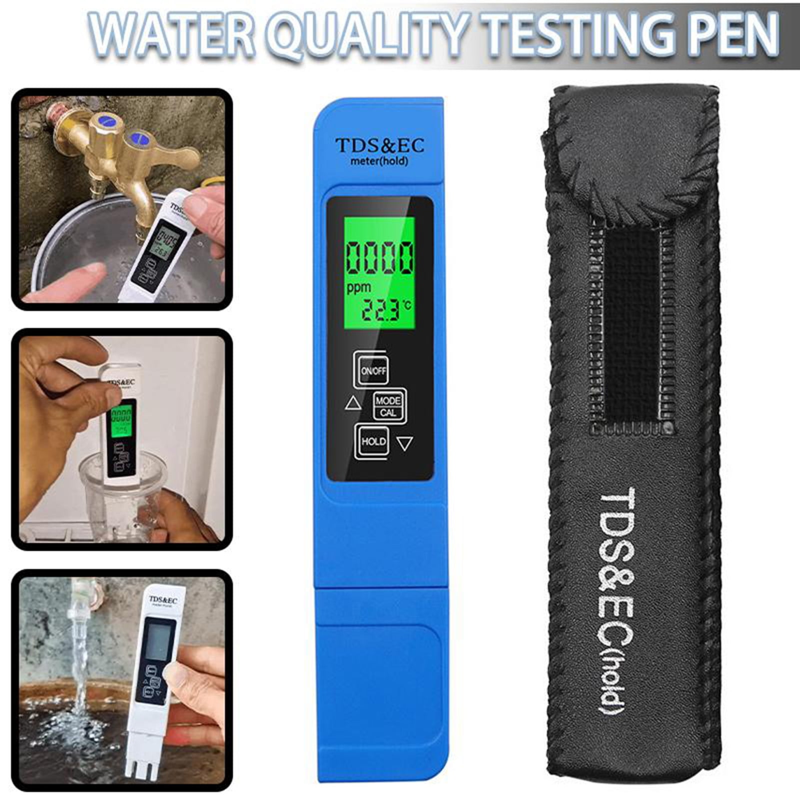 tasrioml 4-in-1 TDS Water Quality Test Pen Digital Display High Precise ...
