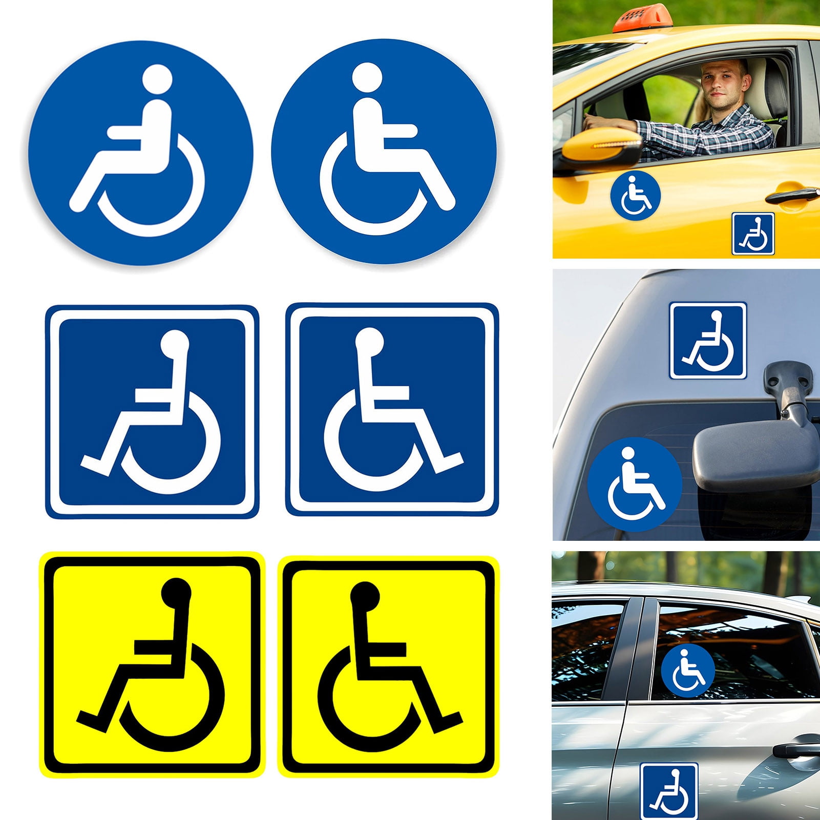tasrioml 5Pcs Disability Access Stickers Durable Vinyl UV Resistant ...