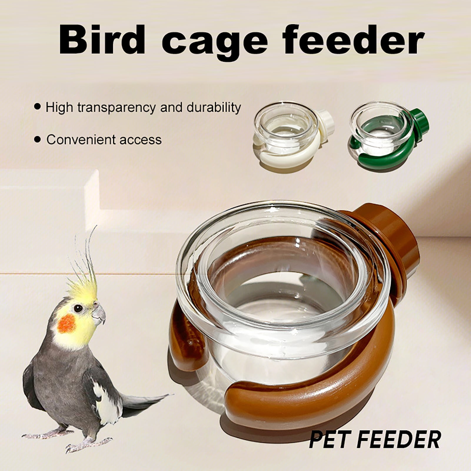 tasrioml Birds Cage Feeding Bowl Parrot Water Bowl Feeding Cup ...