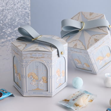 harmtty Candy Box Portable Cartoon Print Carousel Pattern Dispense ...