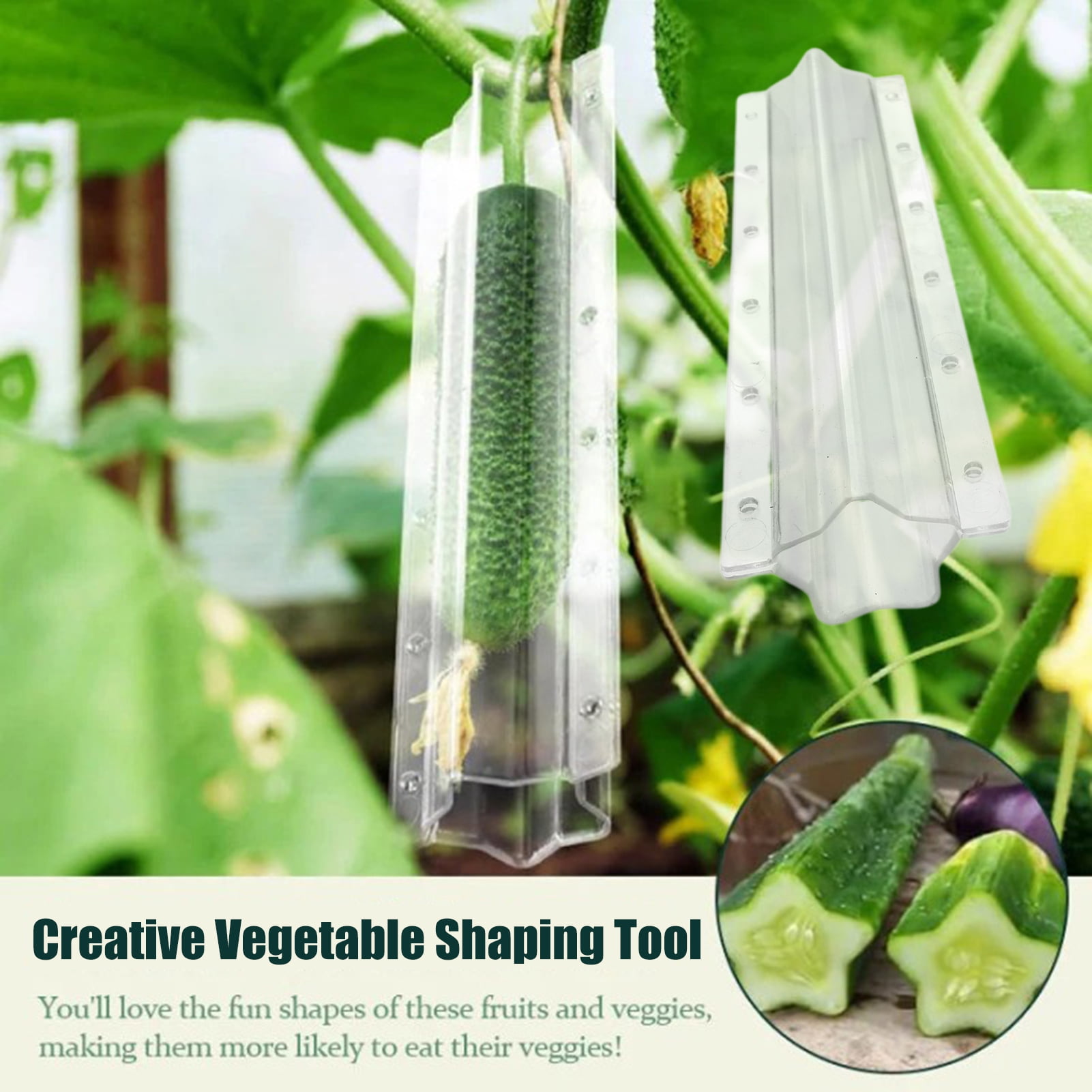 tasrioml Cucumber Cultivation Mold Non-toxic Heart Star Shape Vegetable ...