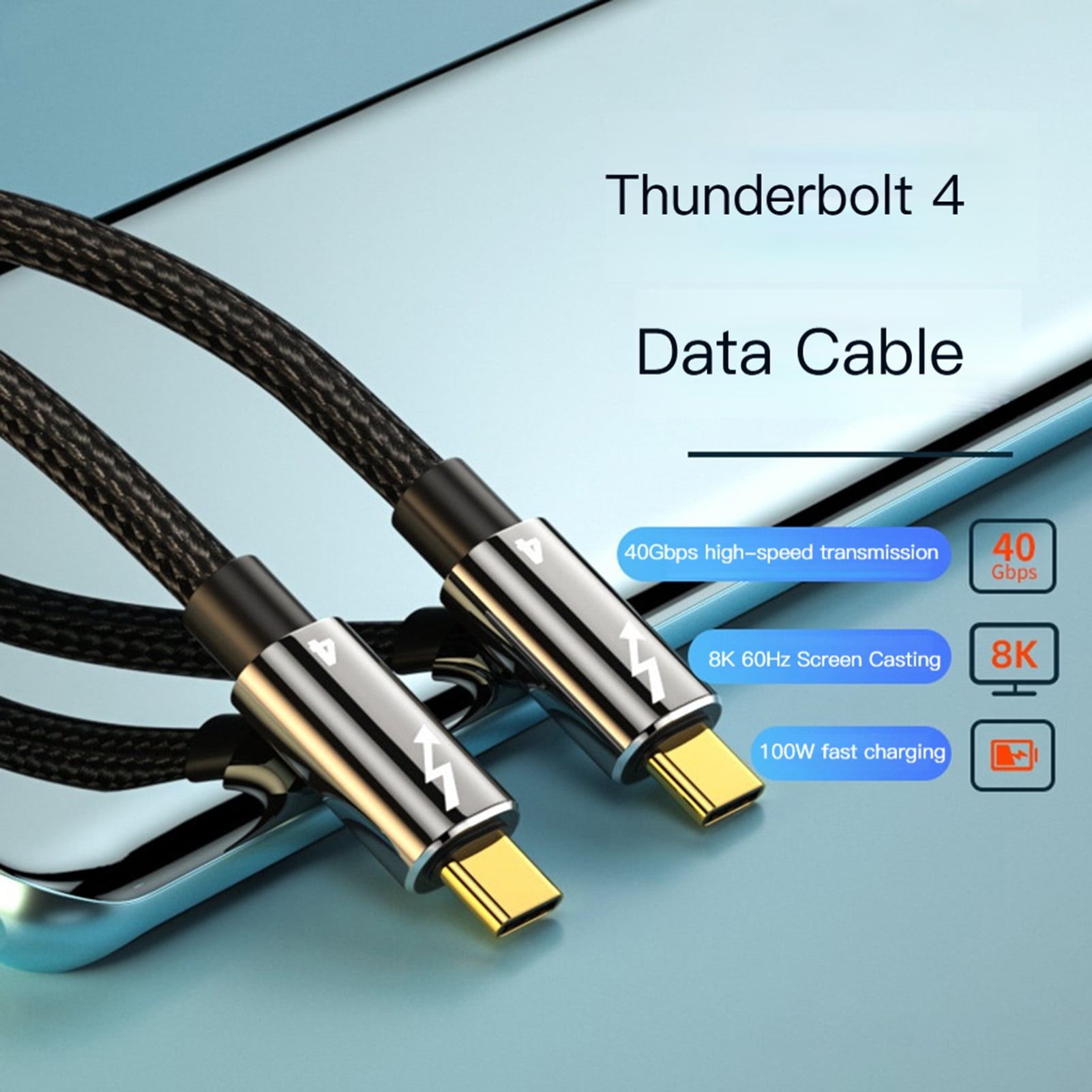 tasrioml Data Cable Quick Charging Stable Output 40Gbps USB to Type C ...