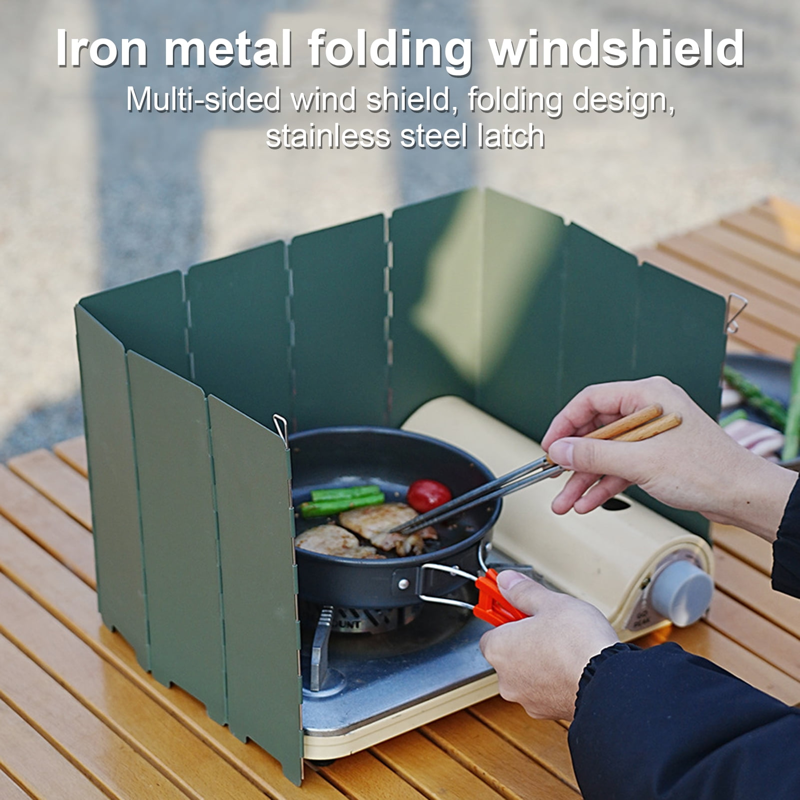 tasrioml Folding Camping Stove Windshield Portable Heavy Duty Metal ...