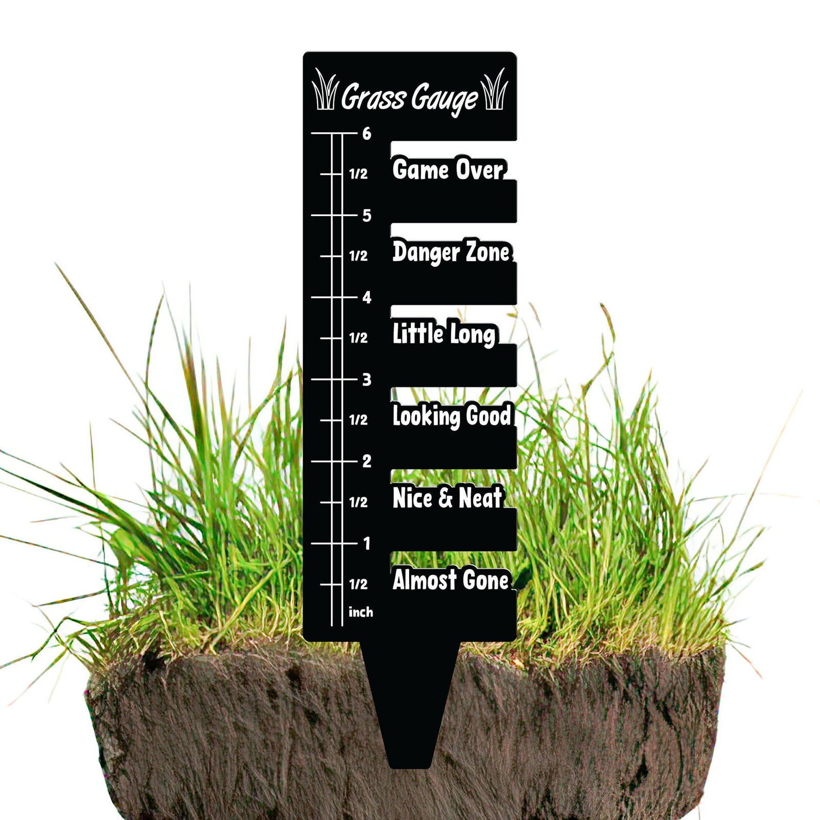 tasrioml Grass Measuring Ruler Coated Metal Grass Gauge Garden ...