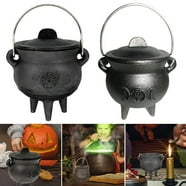 Pentagram Pentacle Cast Iron Cauldron With Lid and Handle, Witches ...