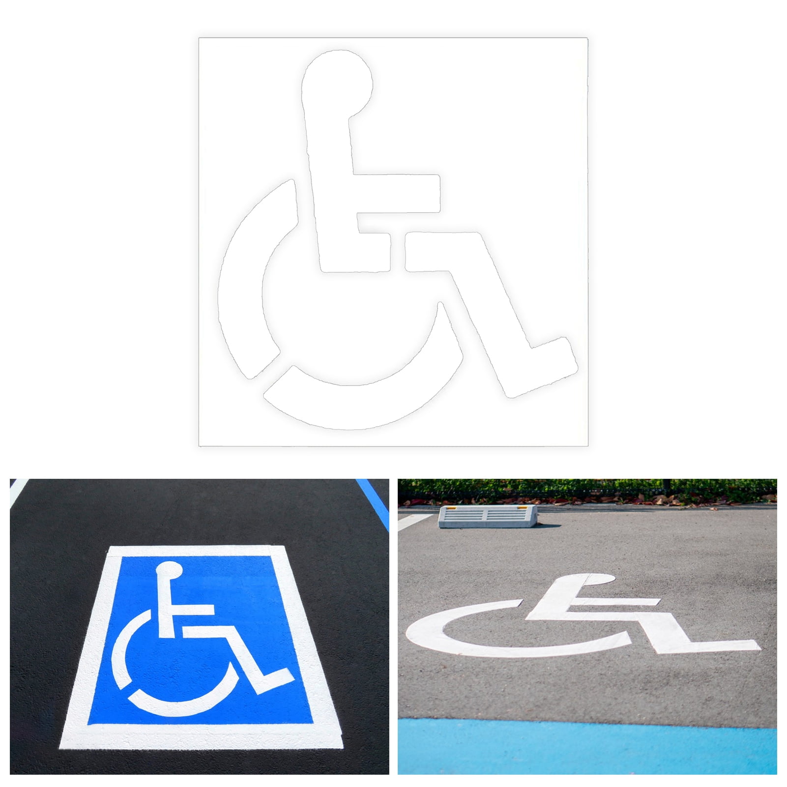 tasrioml Handicap Parking Lot Stencil Reusable Silicone Disabled ...