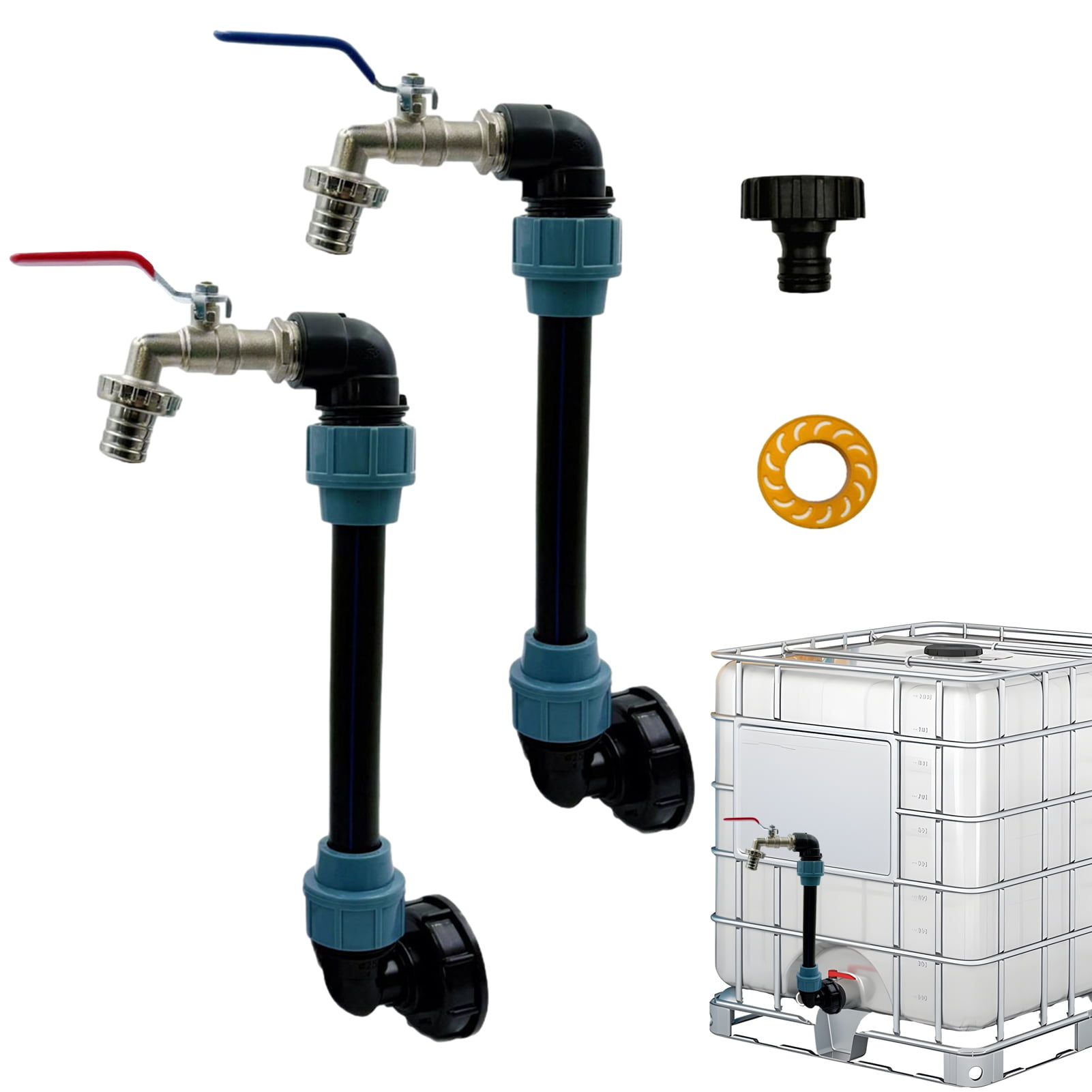 tasrioml IBC 3/4" Outlet Tap IBC Adapter for 1000L Rainwater Tank Tap ...