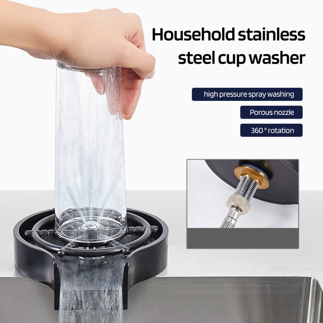 tasrioml Kitchen Sink Glass Rinser High Pressure Powerful Spraying Jets ...