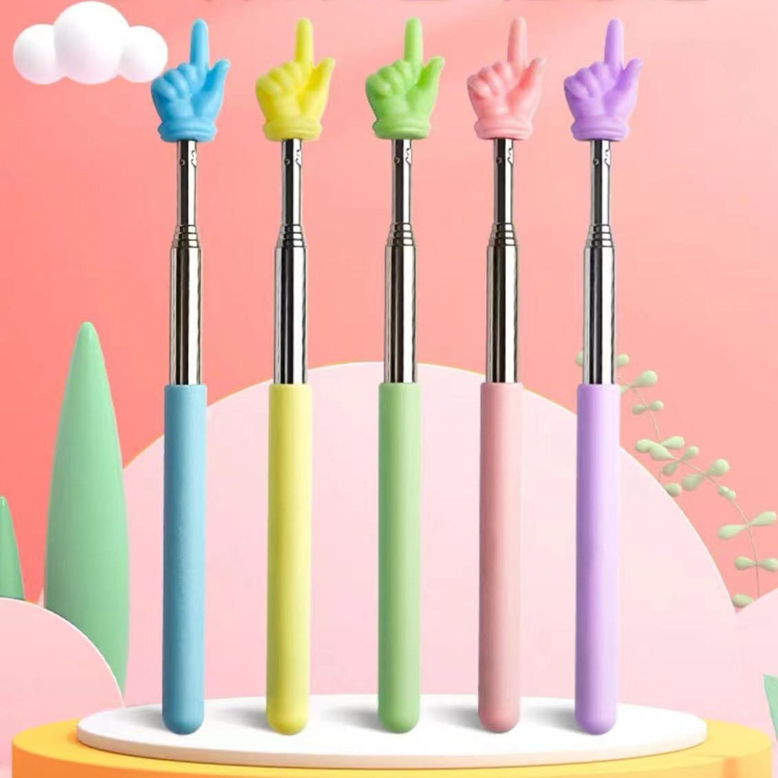 tasrioml Macaron Finger Reading Teacher Pointer Retractable Adjustable ...