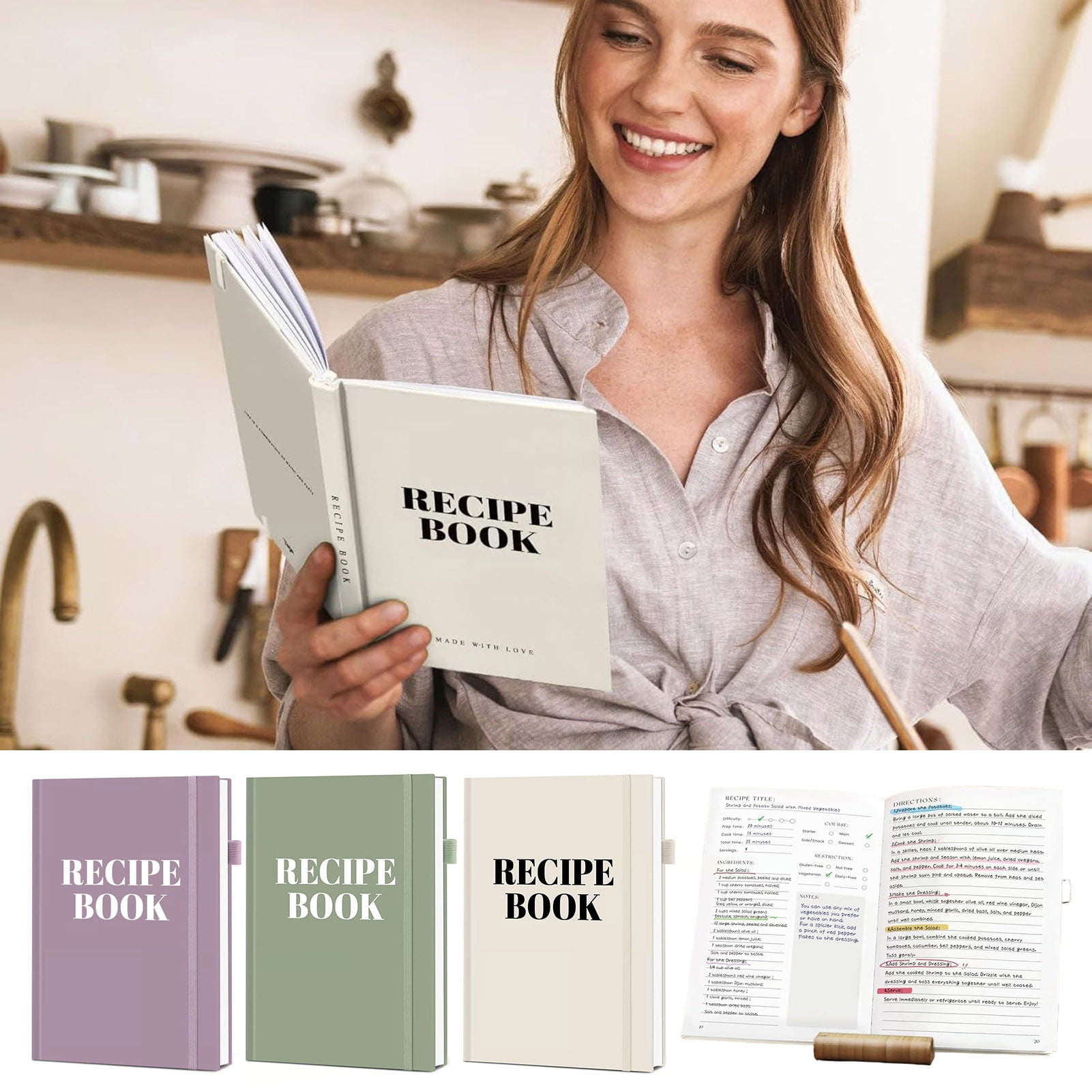 tasrioml Recipe Diary 70 Recipes Recipe Journal Personalized Recipe ...