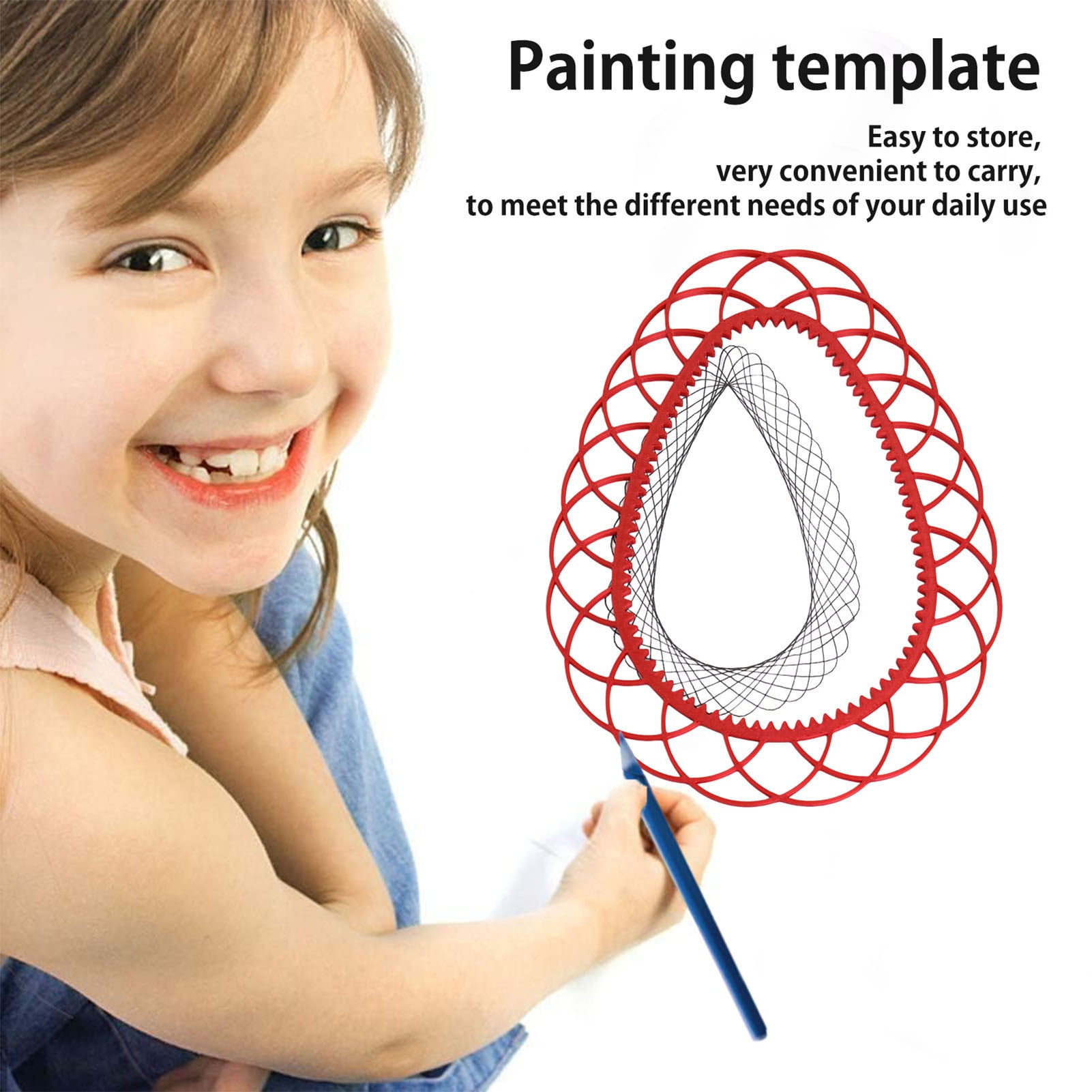 tasrioml Spiral Art Drawing Template Geometric Ruler Spiral Circle ...