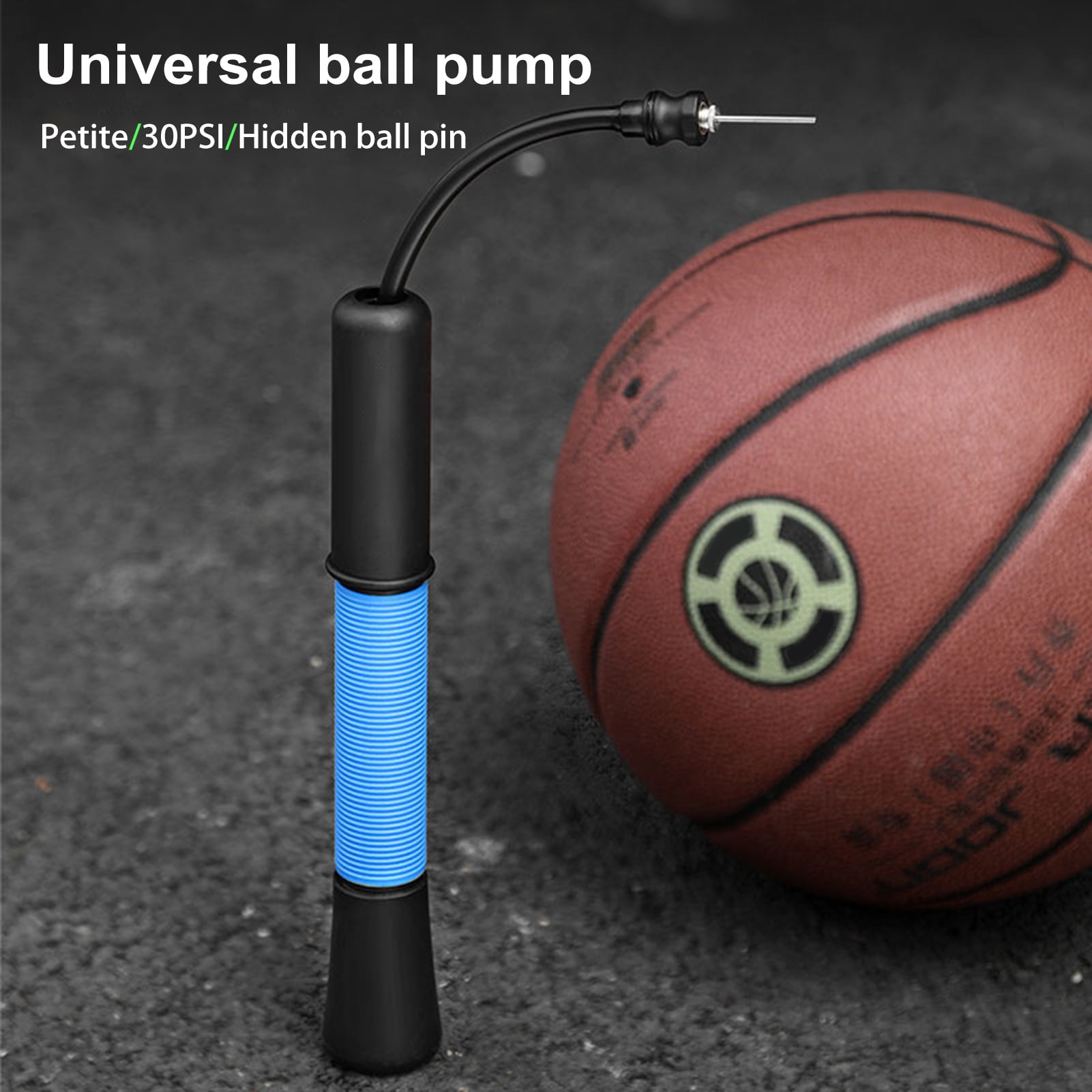 tasrioml Sports Ball Pump Portable Air Pump Ball Inflator with Needle ...