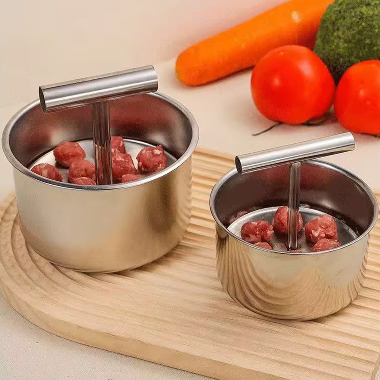 tasrioml Stainless Steel Meatball Maker 6/12 Balls Manual Meat Baller ...