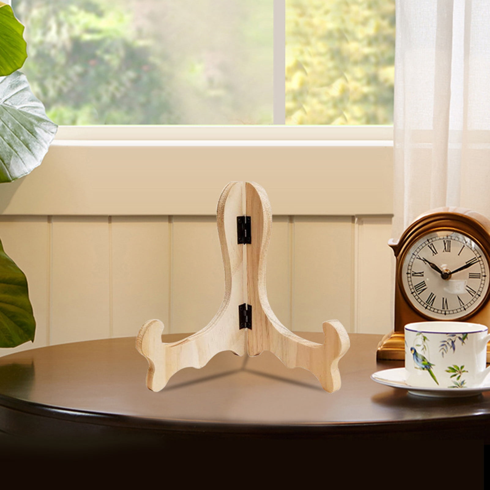 tasrioml Tea Cake Display Stand Smooth Edge Wooden Natural Adjustable ...