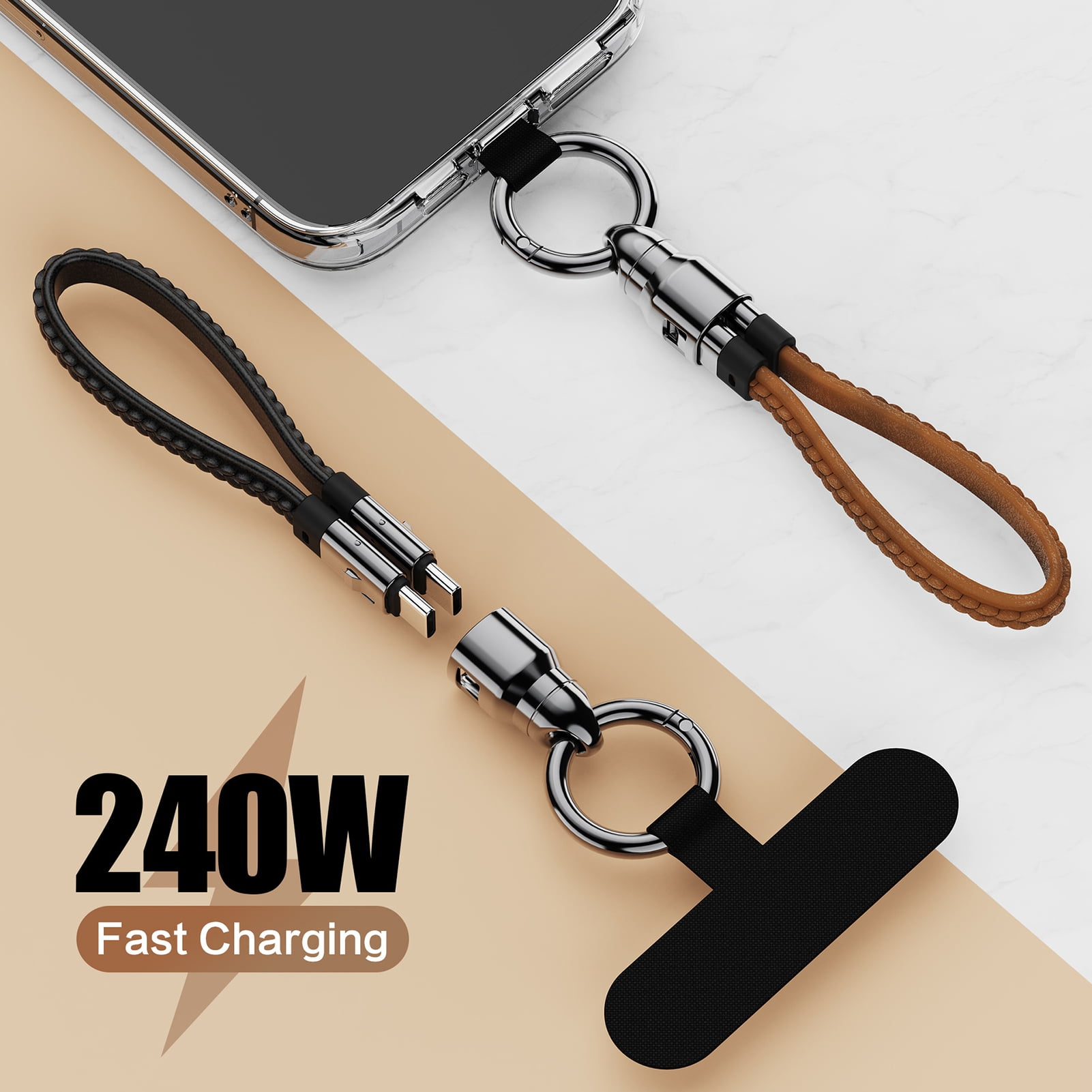 tasrioml Type-C Charging Cable with Lanyard Keychain 240W Fast Charging ...