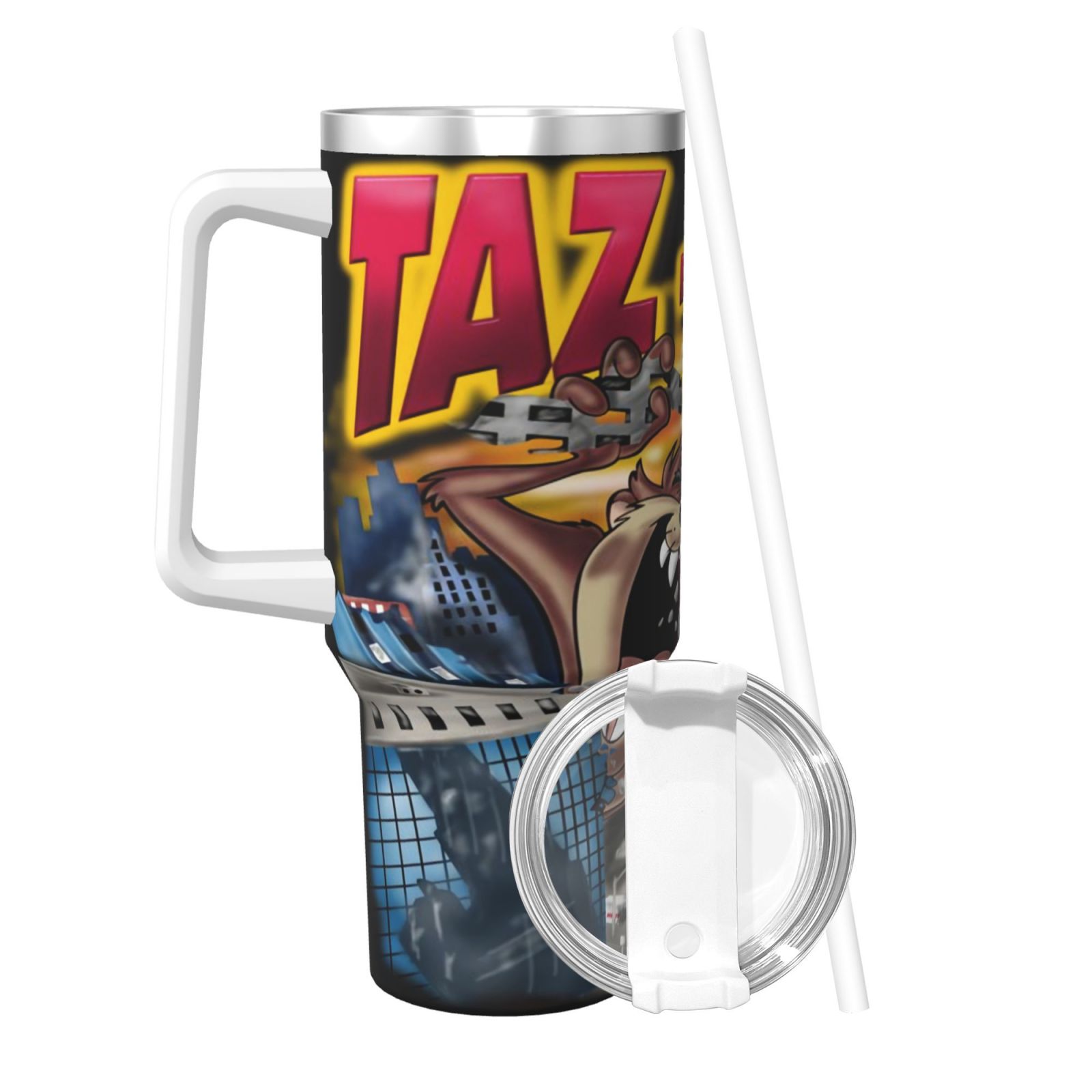 taz mania Print Thermos Insulated Stainless Steel Hot/Cold Coffee Cup ...