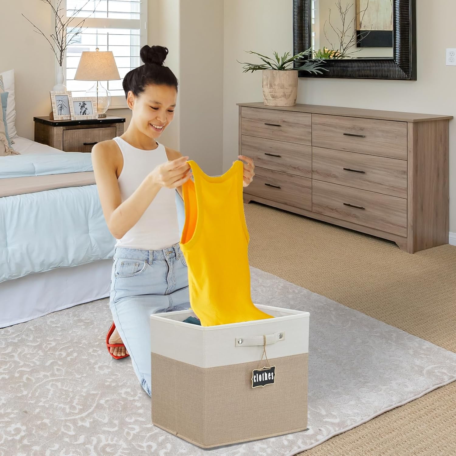 tdgbsgd Storage Cubes 12 inch storage bins Foldable Fabric Storage ...