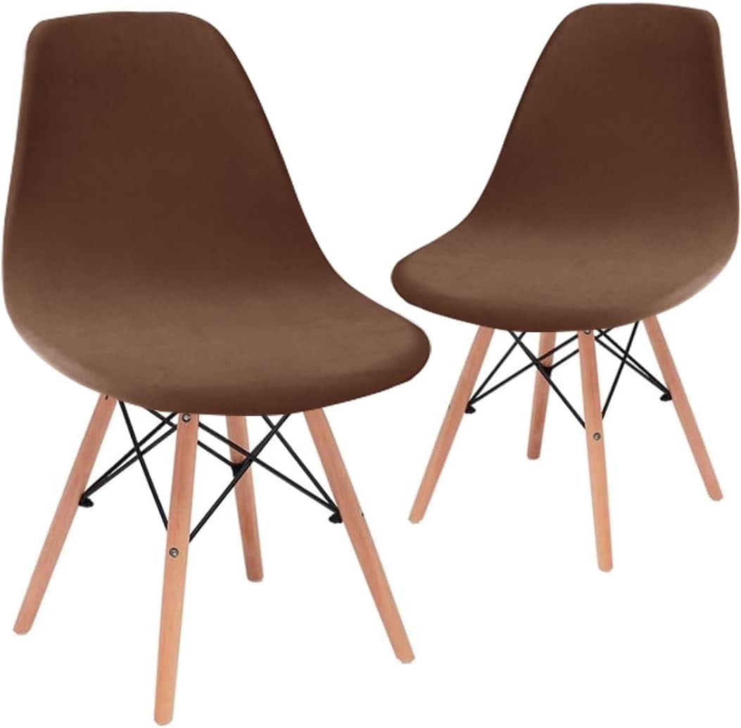 tdhgcdrb Shell Chair Covers Velvet Mid Century Modern Dining Chair ...