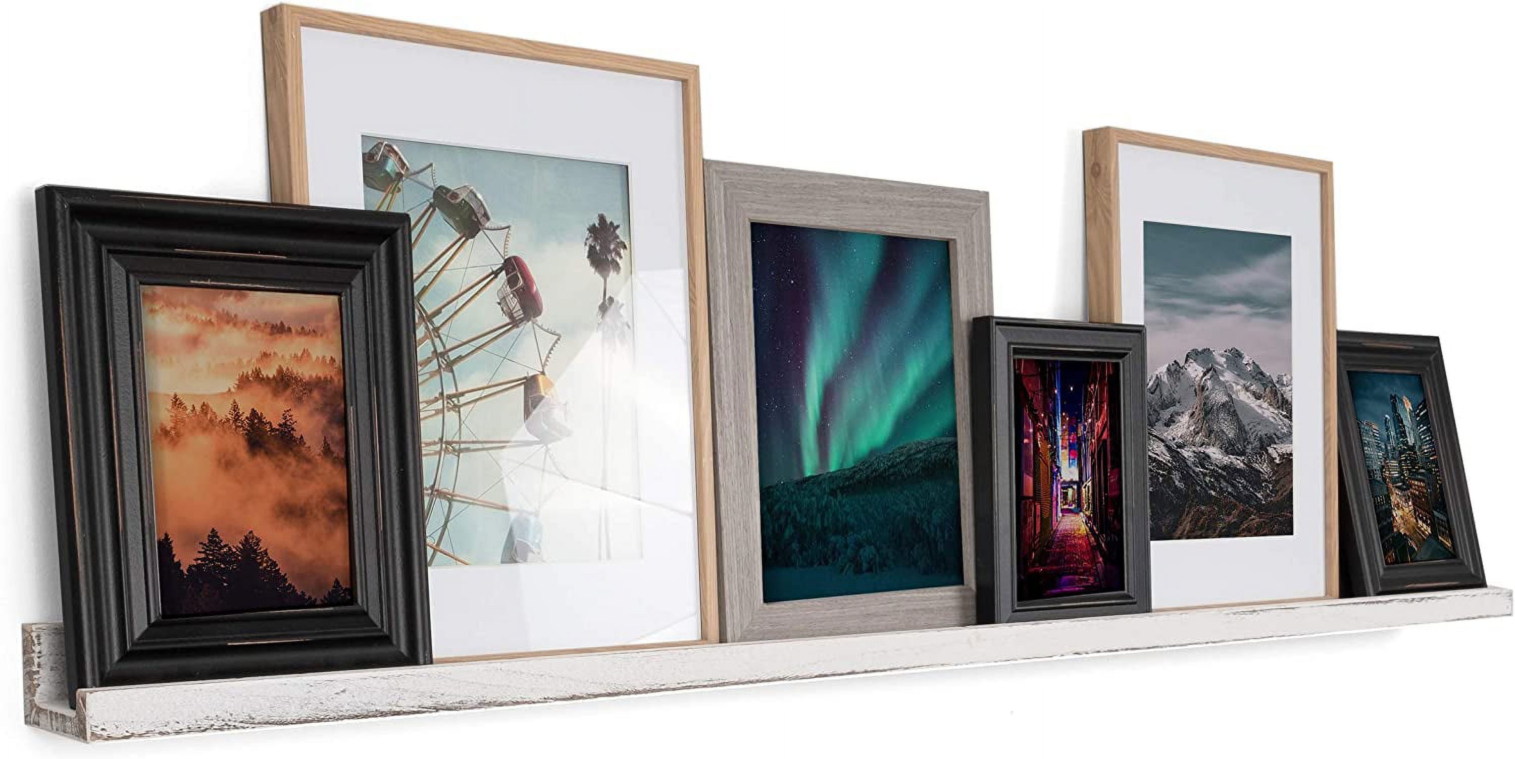 tdhgcdrb Ted 52" Narrow Long Wall Mount Picture Ledge Photo Frame ...