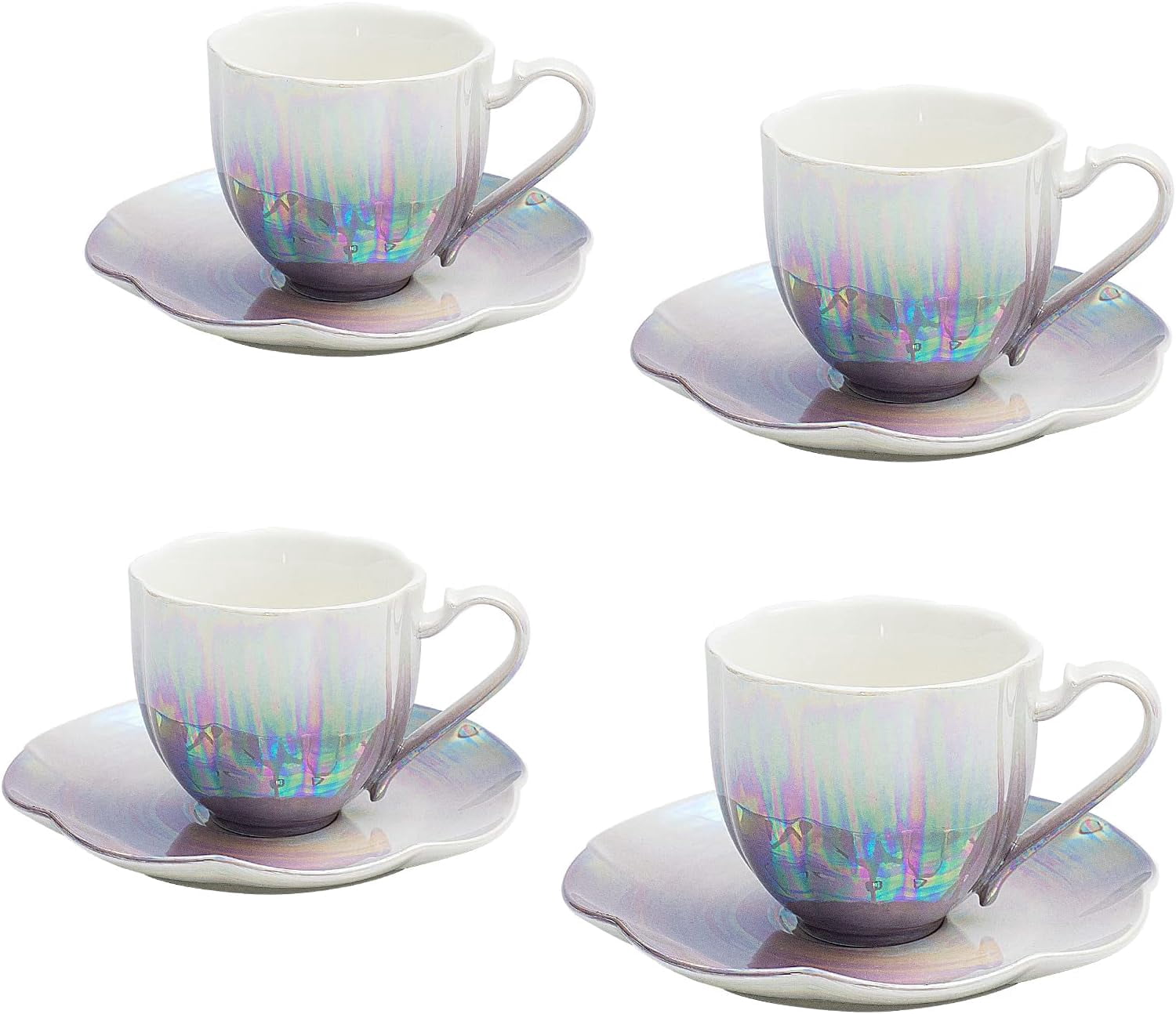 tea cup set ceramic tea cups and saucers set of 4 for Coffee ...
