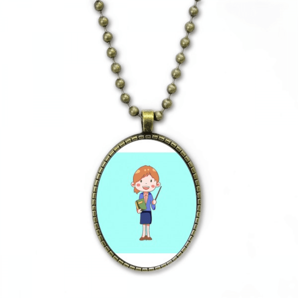 teacher animation outline role tutor necklace vintage chain bead ...