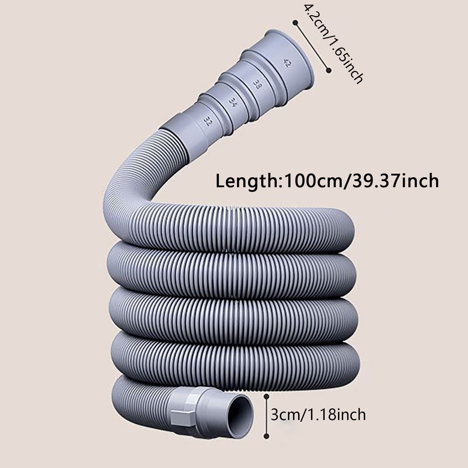 teapwant Washing Machine Drain Hose Extension Flexible Durable Plumbing ...