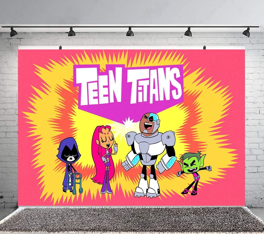 teen titans go Backdrop Banner Party Supplies Poster Movie Theme ...