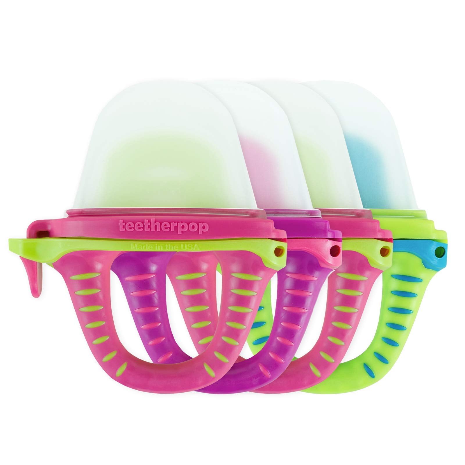 teetherpop - 4 Pack Fillable & Freezable Baby Teether for Breastmilk ...