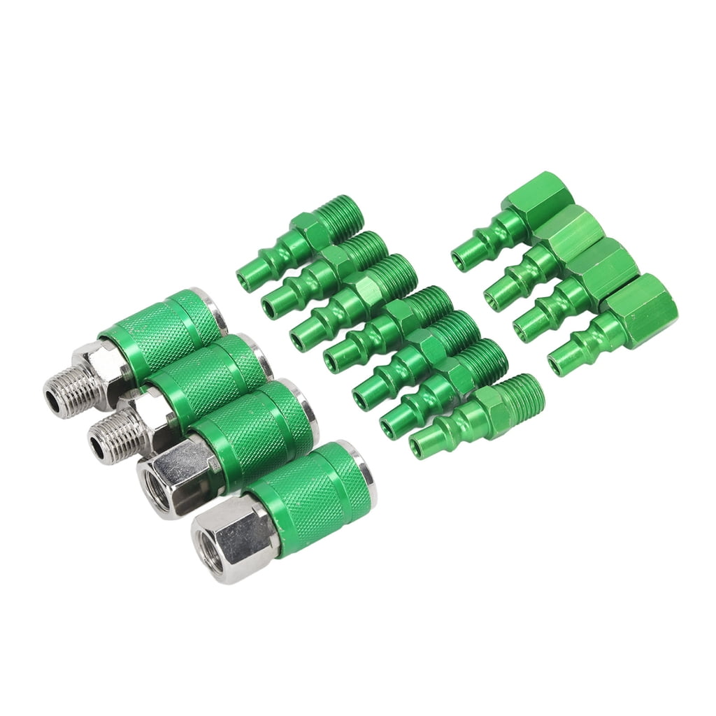 tegongse 14pcs Air Couplers & Plugs set Aluminum Air Couplers & Plugs ...