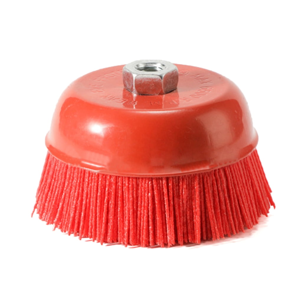 tegongse 1piece 100mmx M14 Cup Nylon Abrasive Brush Wheel P80 Pile ...