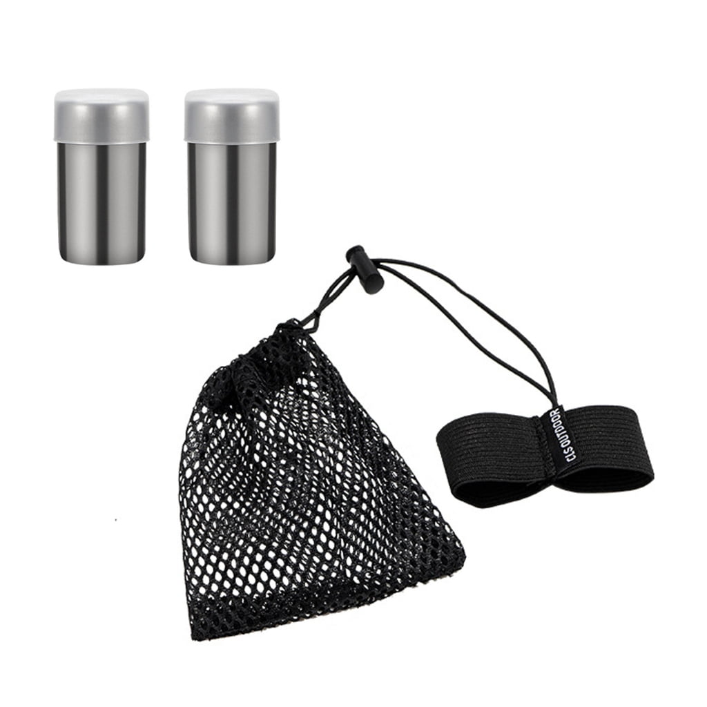 tegongse 2pack Small Stainless Steel Salt Shakers Travel Spices Holder ...