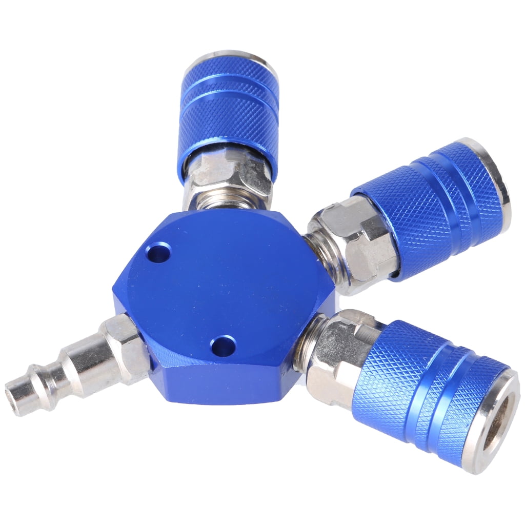 tegongse 3 Way Air Manifold Carbon Steel Air Hose Splitter 1/4inch ...