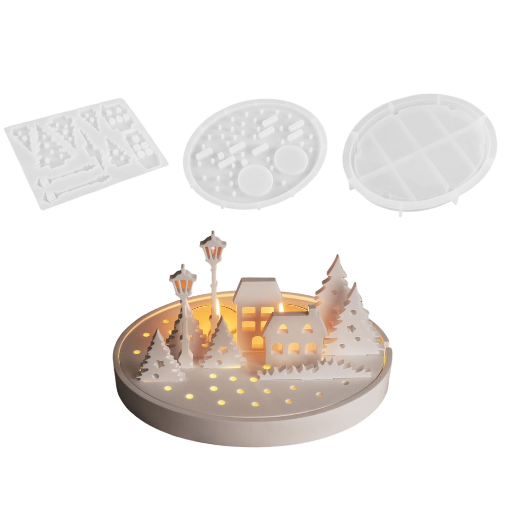 tegongse Creative Street Scene Night Light Mold Silicone Mold For ...