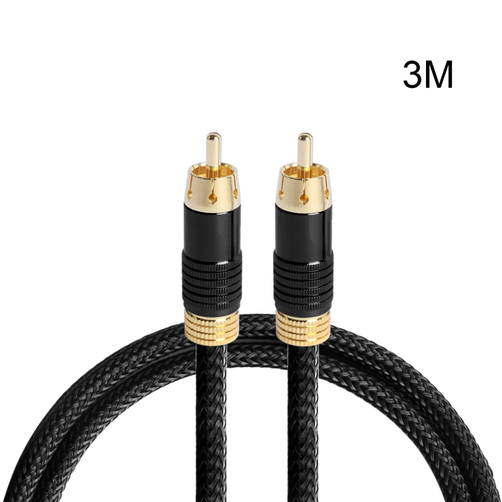 tegongse Digital Coaxial Cable 24K Gold Plated Connectors S/PDIF Male to Male for Home Theater ...