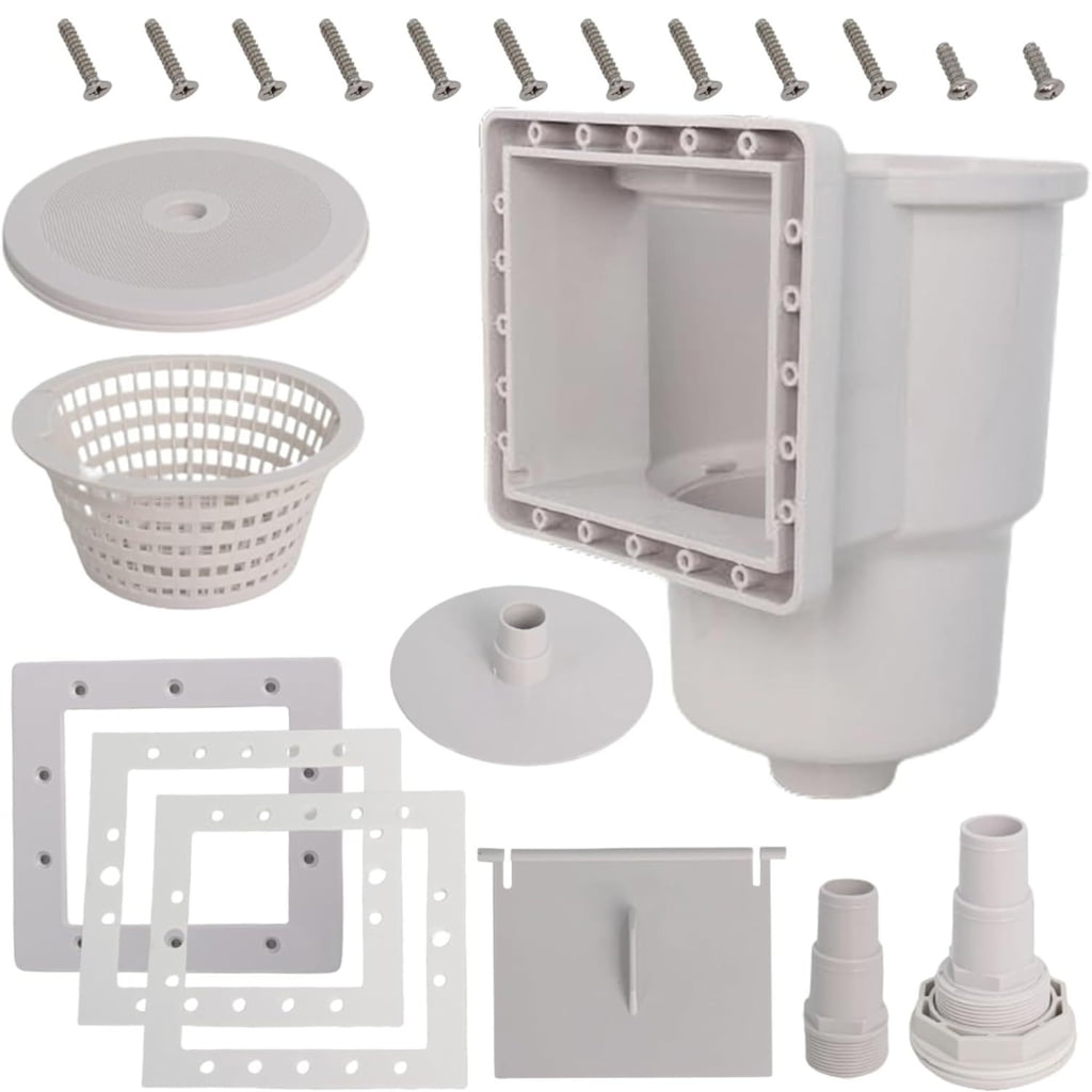 tegongse Efficient Wall Skimmer Vacuum Plate Skimmer Cover and Basket ...