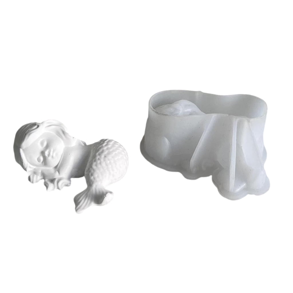 tegongse Fashionable 3D Mermaids Shape Designs Flexible Silicone Mold ...