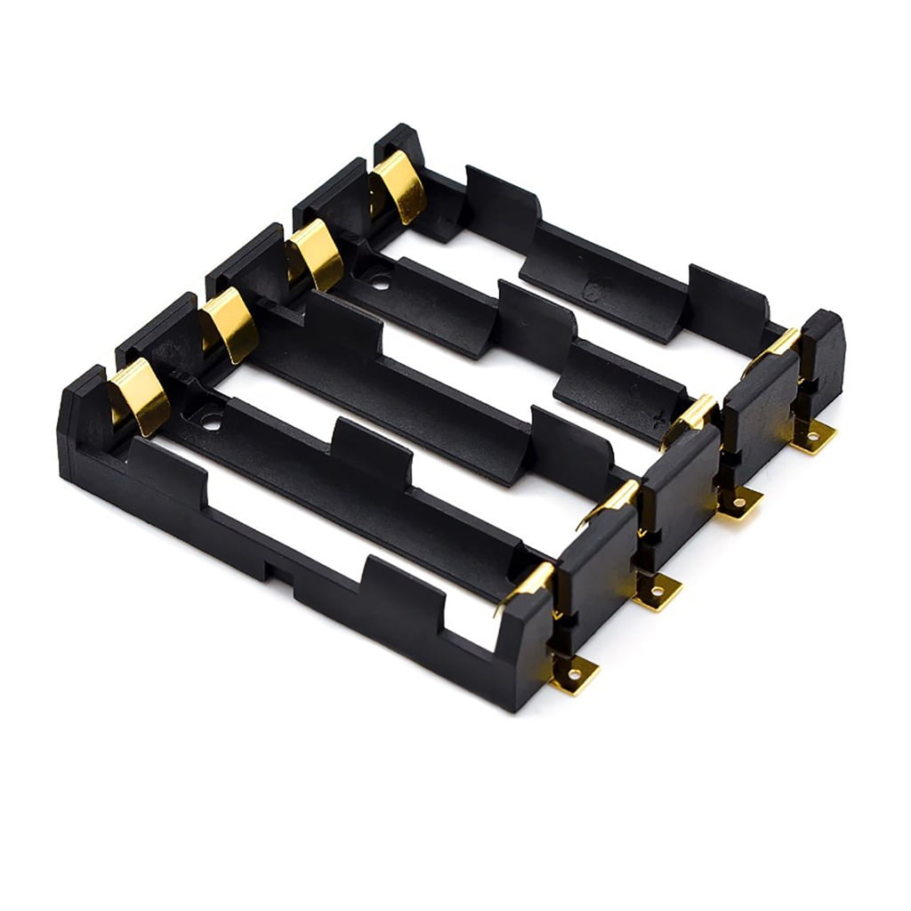 tegongse Gold-Plated 18650 Battery Box Can In Series Parallel 3/4-Slot ...