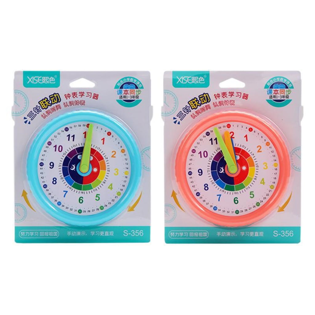 tegongse Learning Clock with Moveable Hands Children Early Learning ...