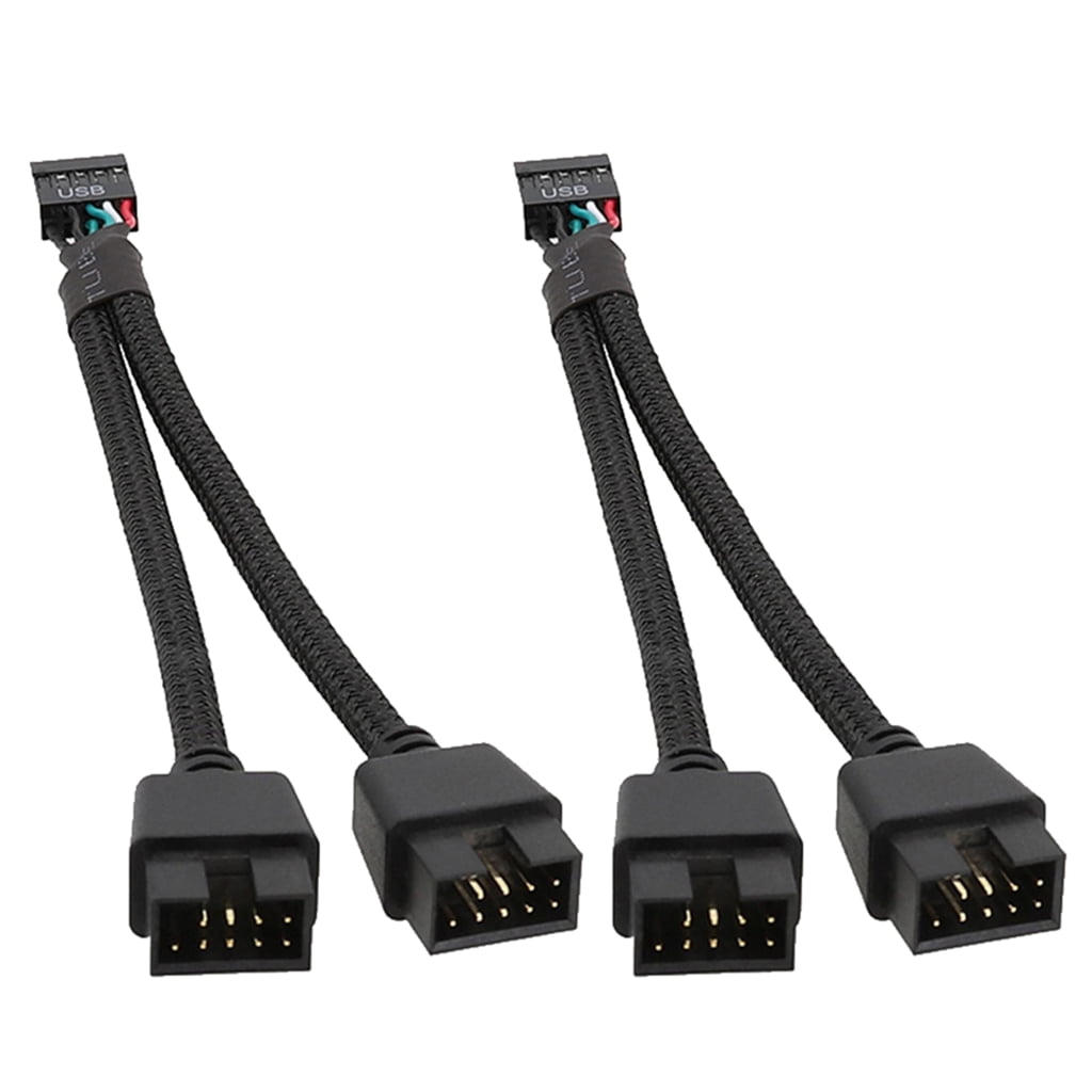 tegongse Mainboard Usb2.0 9Pin To Two 9-Pin Splitter 9pin Female To Two ...
