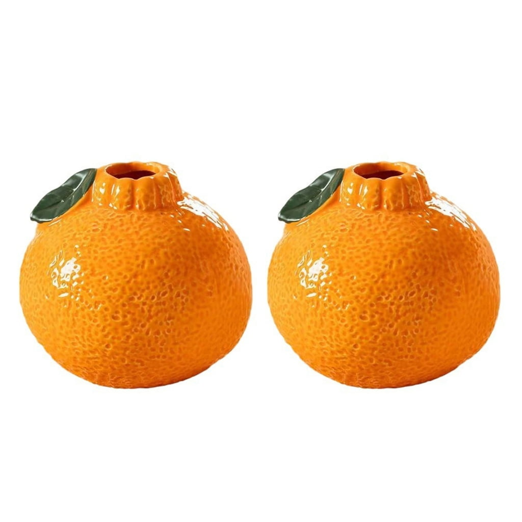tegongse Modern Decorative Vases Centerpieces Tangerines Shape Plastic ...