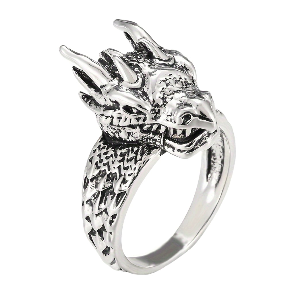 tegongse Portable Stainless Steel Dragon Rings Elegant Stainless Steel ...