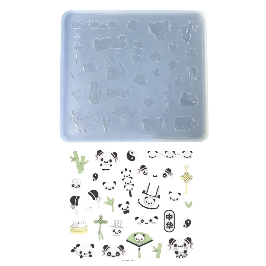tegongse Practical Silicone Mold Panda Shaped Accessories Mould Unique ...